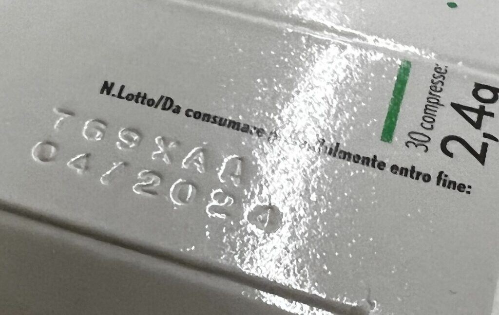 Mandatory markings on blister packs